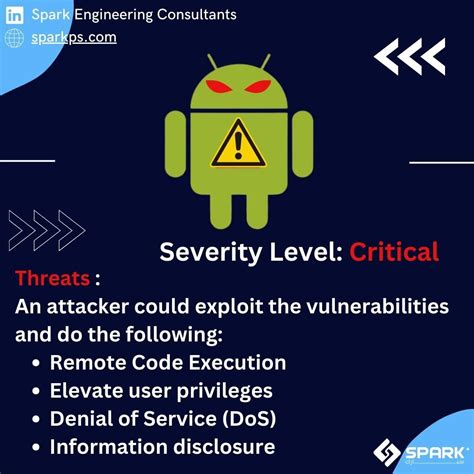 Spark Engineering Consultants On Linkedin Androidsecurity Stayprotected Criticalalert