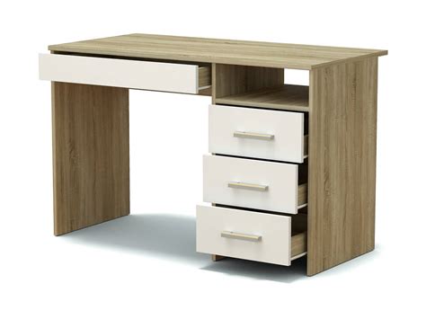 Стол письменный СП 3 Дуб сонома Белый купить в интернет магазине ЛаймМебель ру в Екатеринбурге