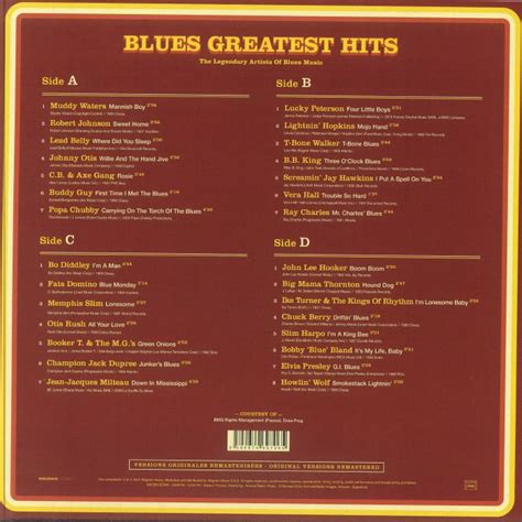 Various Blues Greatest Hits The Legendary Artists Of Blues Music