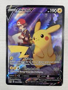 Pikachu V 2022 Sword And Shield Lost Origin Tg16tg30 Holo Trainer