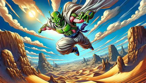 Download Piccolo Flying Over Desert Landscape Wallpaper