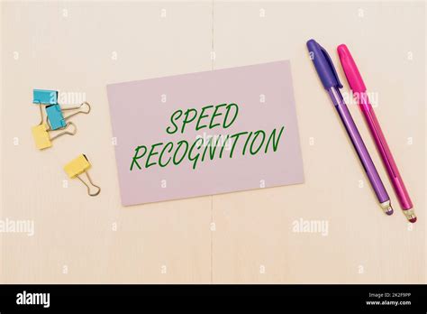 Conceptual Display Speed Recognition Business Showcase Technology Used