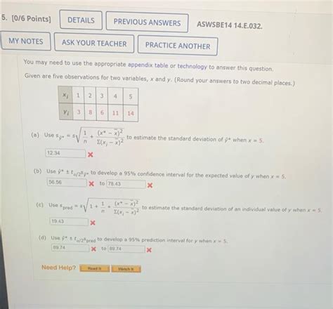 Solved 5 [0 6 Points Details Previous Answers Aswsbe14