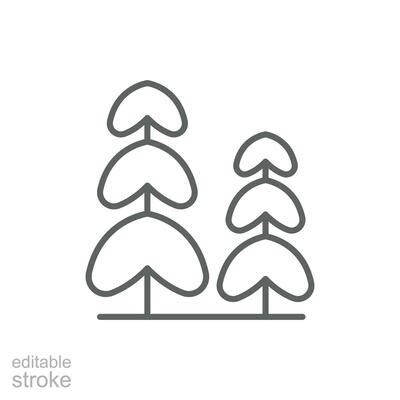 Tree Stroke Vector Art Icons And Graphics For Free Download