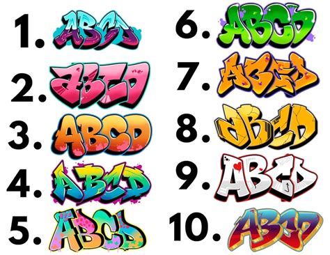 Custom Graffiti Nameyour Personalized Name Graffiti Jpeg Etsy