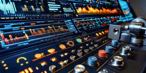 Futuristic Control Panel Technology Interface Data Analytics Digital