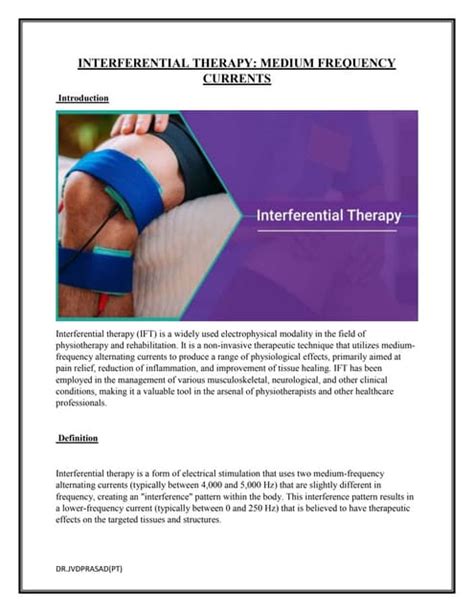 Interferential Current Ift Pptx Physical Therapy Wellness