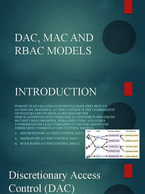 Dac Mac And Rbac Models Pdf Computer Access Control Systems