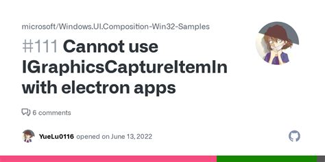 Cannot Use Igraphicscaptureiteminteropcreateforwindow With Electron