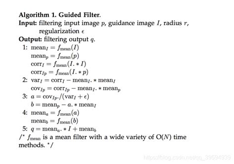 传统图像去噪方法（二）之引导滤波 Csdn博客
