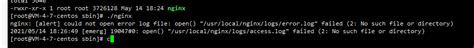 Linux 安装nginx出现 Nginx Alert Could Not Open Error Log File Open
