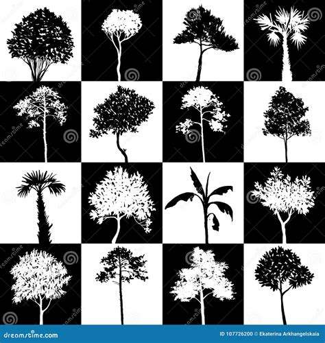 Geometric Seamless Pattern With Trees Stock Vector Illustration Of Branch Conifers 107726200