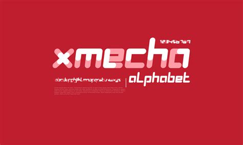 Xmecha Abstract Digital Technology Logo Font Alphabet Minimal Modern Urban Fonts For Logo