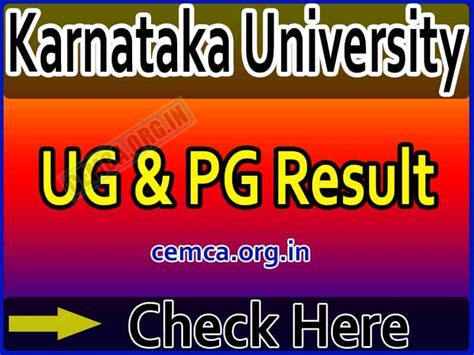 Karnataka University Dharwad Result 2025 Kud Ug