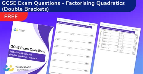 Factorising Quadratics Exam Questions Double Brackets Gcse Maths [free]