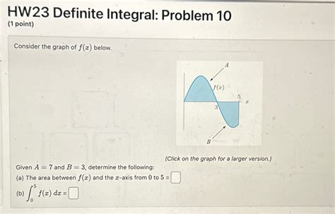 Solved Hw23 ﻿definite Integral Problem 10 1 ﻿point Consider