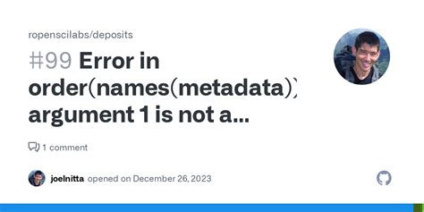 Error In Ordernamesmetadata Argument 1 Is Not A Vector · Issue 99