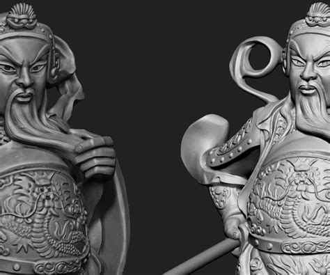 artstation guan yu character sculpture tutorial zbrush 2019 highpoly