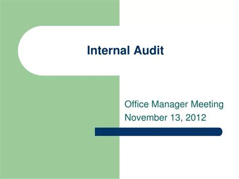 PPT Internal Audit PowerPoint Presentation Free Download ID