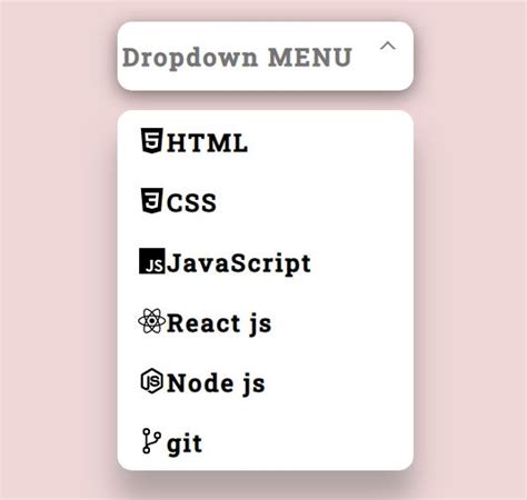 GitHub Mat Fraser Drop Down Menu