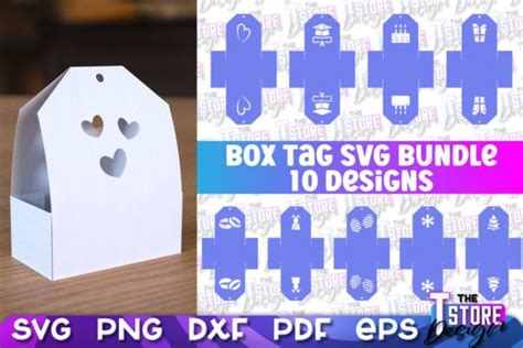 Box Tag SVG Paper Cut Design SVG File Graphic By The T Store Design Creative Fabrica