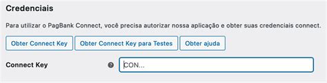 Connect Key O que é e onde obter uma PagBank Integrações Central de Ajuda Parceiro Oficial
