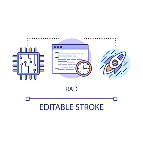 Rad Concept Icon Rapid Application Development Short Term Project Deadline It Product Launch