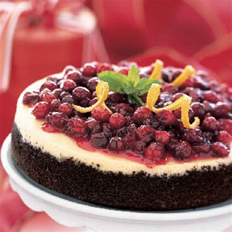 Cranberry Orange Cheesecake With Chocolate Crust Recipe