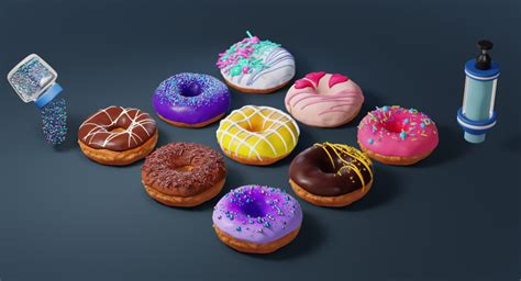 Blender Geometry Nodes Donut Simulation 🍩