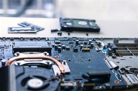 Laptop Disassembling Parts And Devices On White Background Laptop