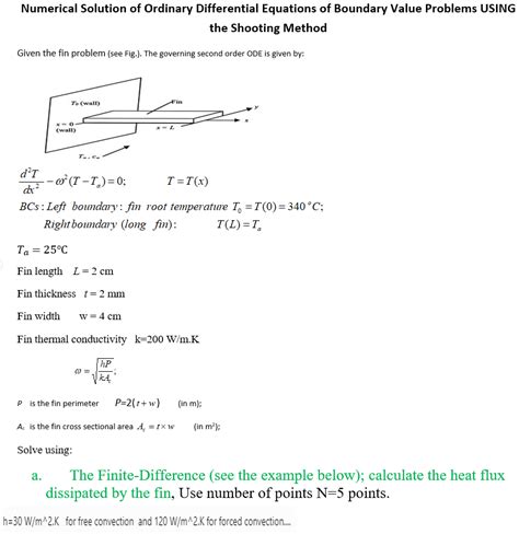 Solved Numerical Solution Of Ordinary Differential Equations Chegg