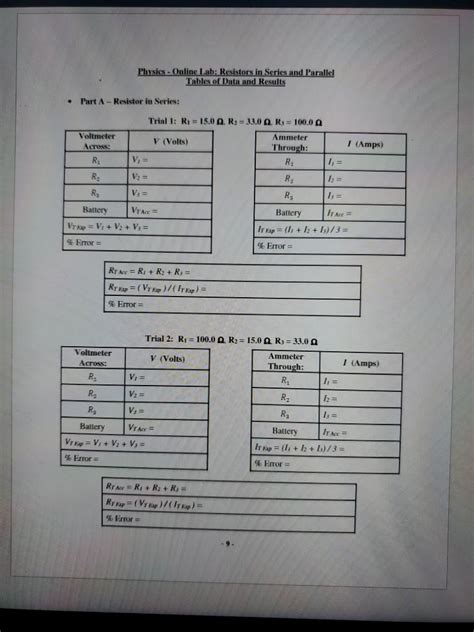 Solved Physics Online Lab Resistors In Series And Chegg