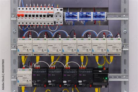 Electronic Control Modules For Apartment Automation Are Installed In An Electrical Distribution