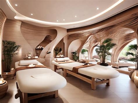 Massage Center Interior Design 8k Resulation Premium Ai Generated Image