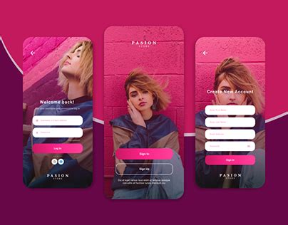 Log In And Sign Up Screen Ui Ux Design Behance