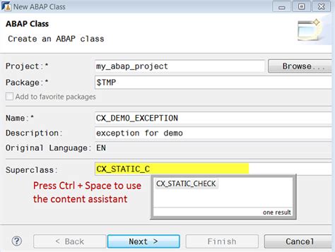 creating abap exception classes
