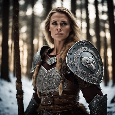 Sexy Norse Female Warrior In Wolf Themed Viking Ar By Aleksi81 On