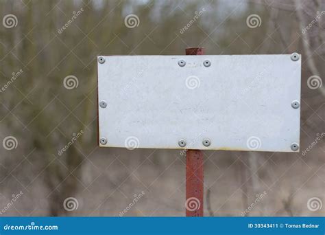 Blank Metal Sign Stock Image 30343411