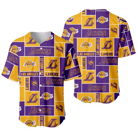 Los Angeles Lakers Nba Basketball Logo Collection Pattern Baseball Jer