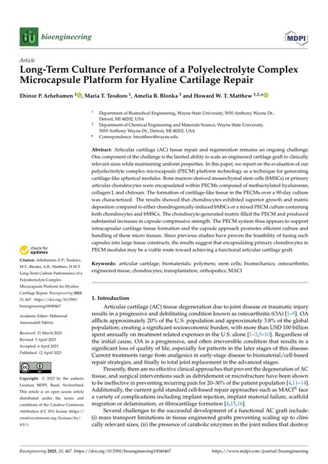 Pdf Long Term Culture Performance Of A Polyelectrolyte Complex