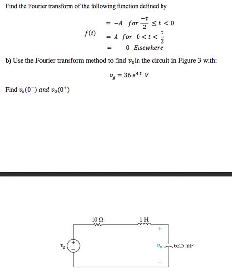 solved find the fourier transform of the following function