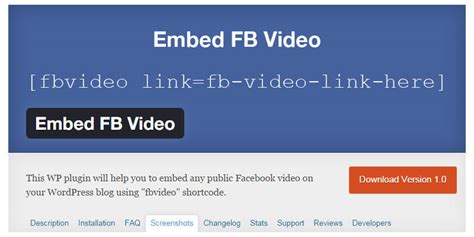 Facebook Video Embed WordPress Plugin Bypeople