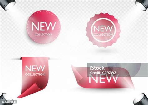 새 컬렉션 태그입니다 벡터 배지 및 레이블입니다 종이 리본 3차원 형태에 대한 스톡 벡터 아트 및 기타 이미지 3차원 형태 기 디자인 Istock