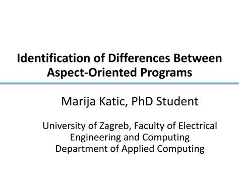 Pdf Identification Of Differences Between Aspect Oriented Sattose