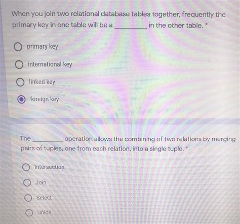 Solved When You Join Two Relational Database Tables