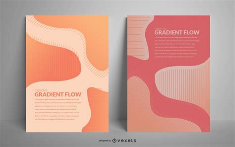 Abstract Flow Poster Set Vector Download Abstract Flow Poster Set Vector Download