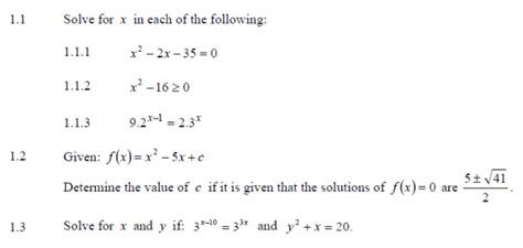 Solved 1 1 Solve For X In Each Of The Following 1 1 1 Chegg Com