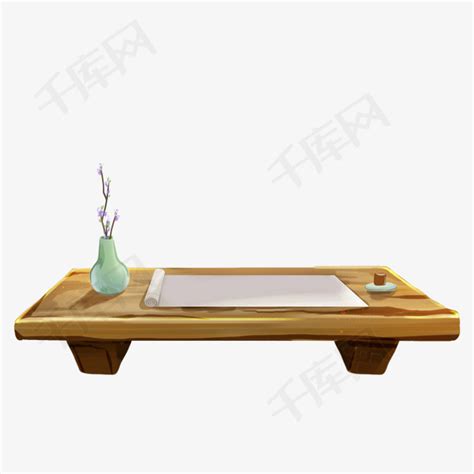 棕色卡通阅读学习桌设计素材图片免费下载 千库网