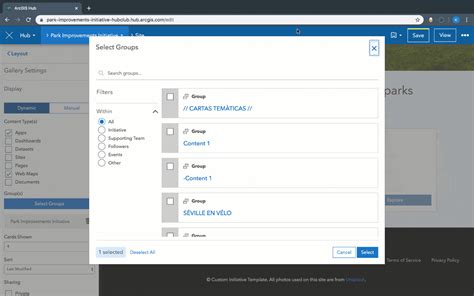 create a gallery of content using arcgis hub