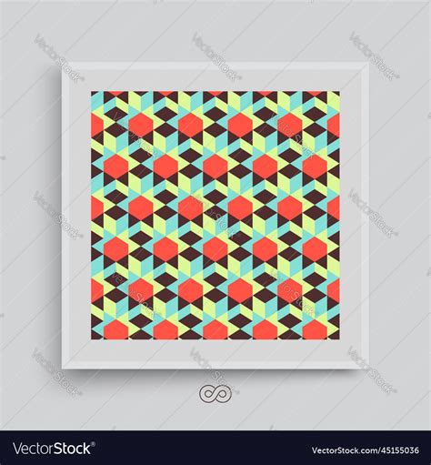Hexagonal Lines Pattern Abstract 3d Background Vector Image